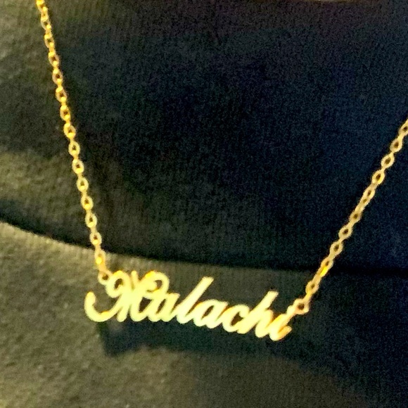 Pandora | Accessories | Pandora Gold Necklace Name Malachi | Poshmark